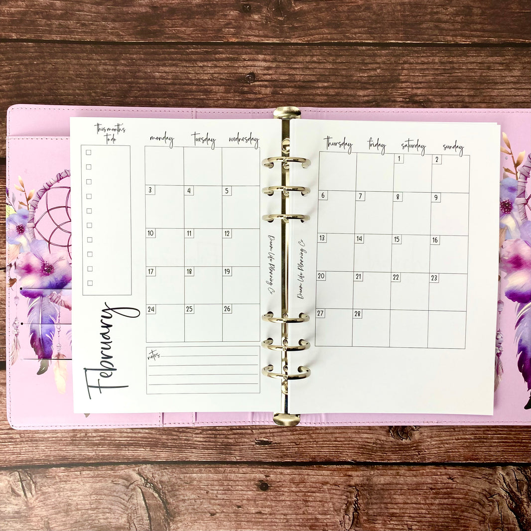 A5 Planner Insert Pages, Planner Refills & 6 Ring Diary Pages – Dream ...