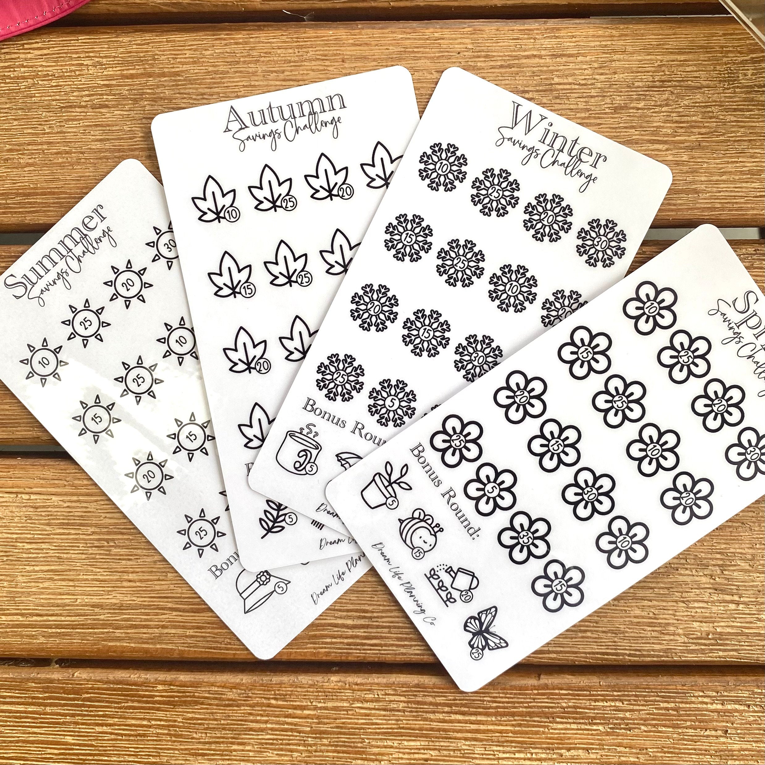 Weather Seasons Savings Challenge Card – Dream Life Planning Co