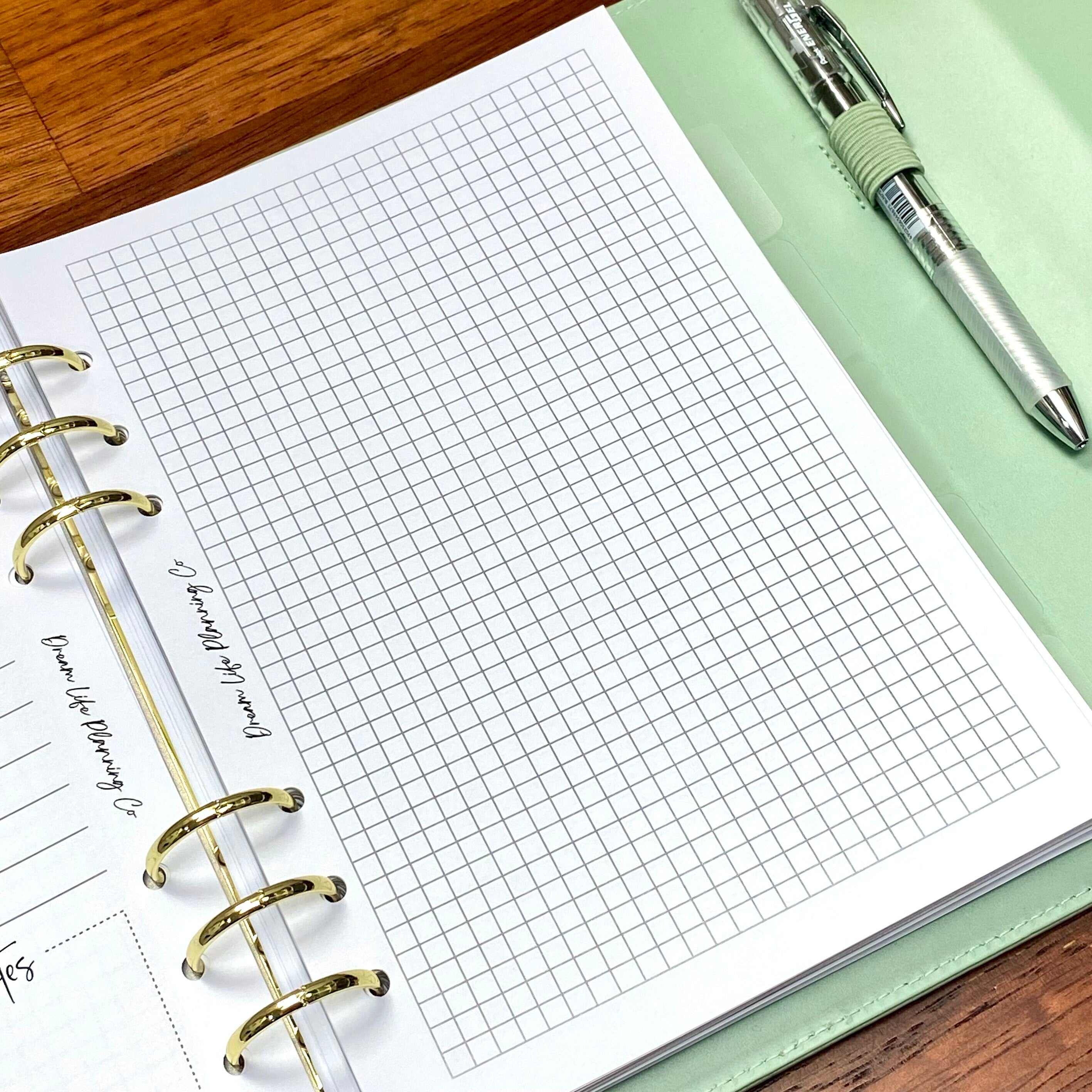 A5 Grid Planner Refill Pages – Dream Life Planning Co