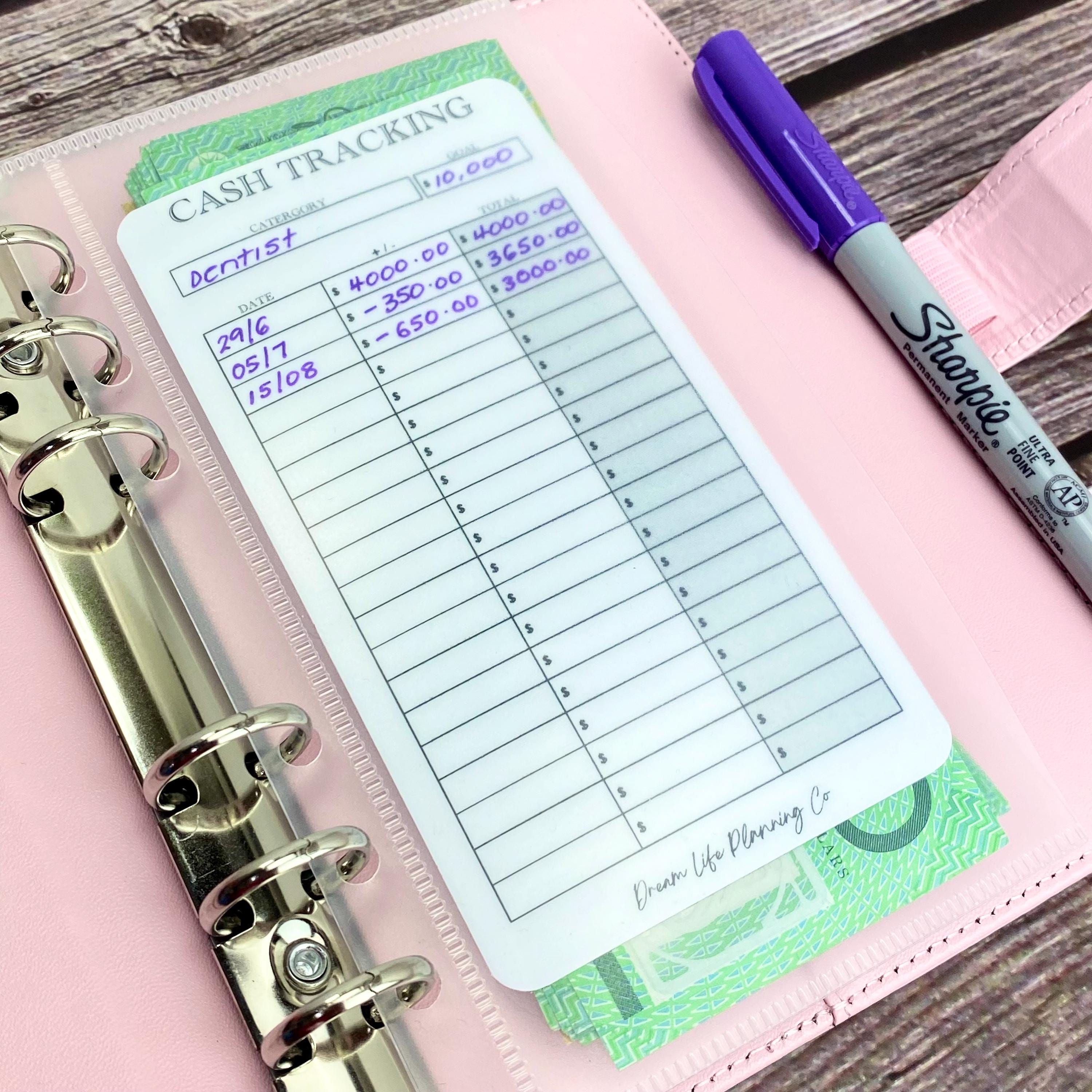Cash Tracking Laminated Tracker – Dream Life Planning Co
